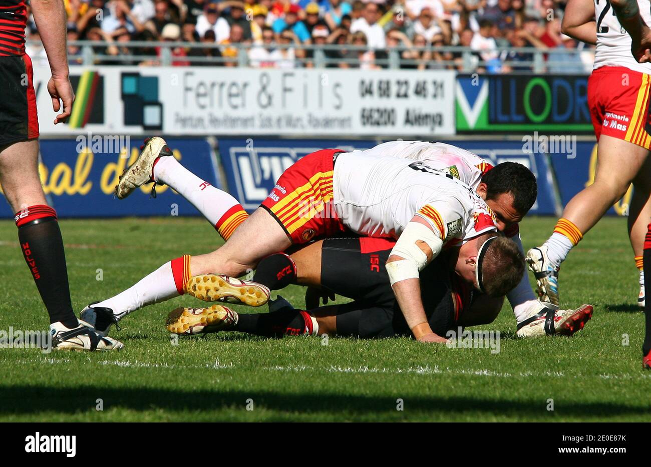 Illustration during the RFL Stobart Superleague rugby match Catalan ...