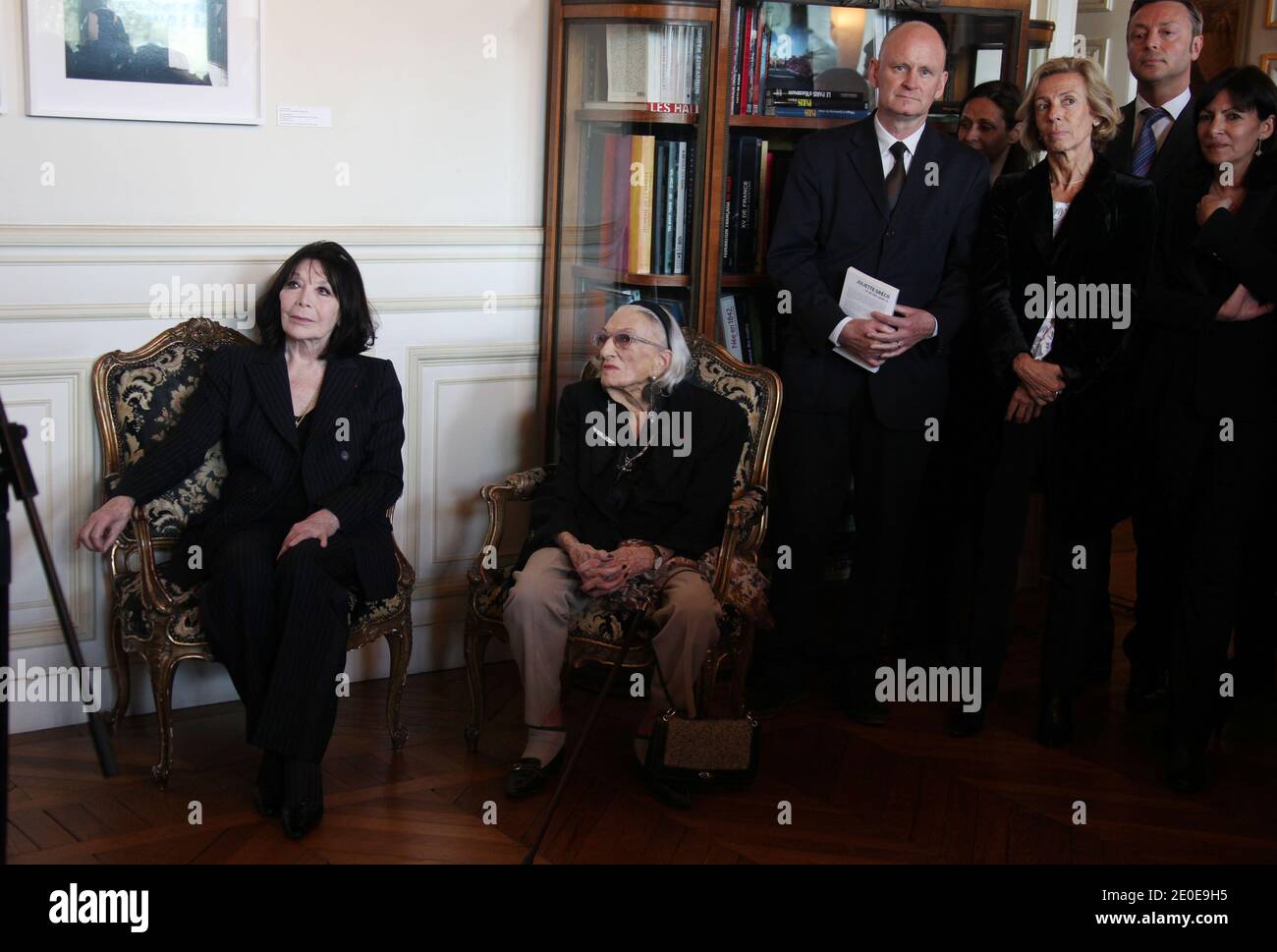 Juliette Greco, Helene Duc attending a award ceremony at Paris City ...