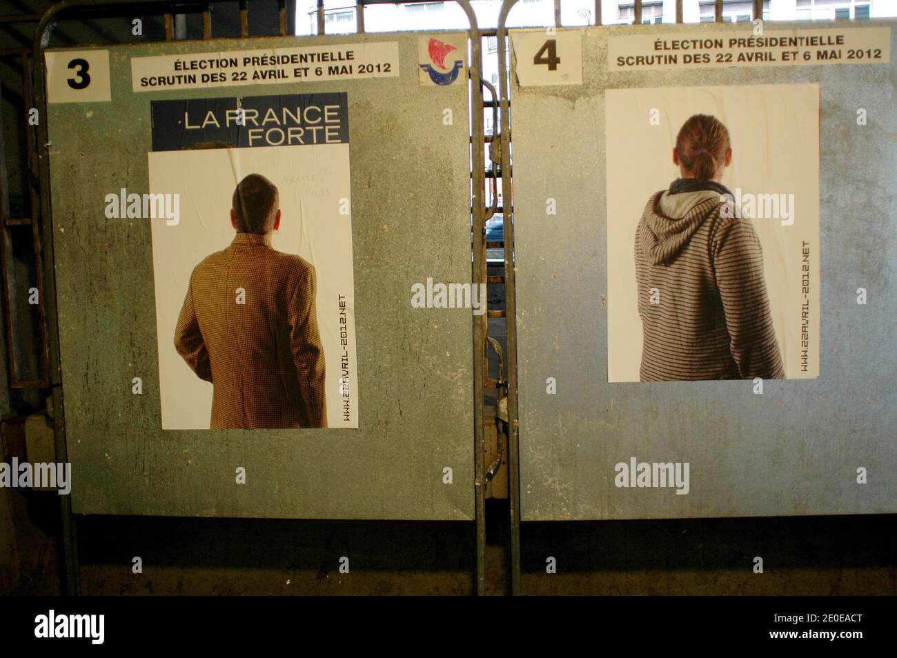Campaign placards for France's upcoming presidential election have been ...