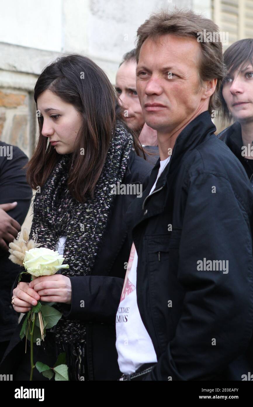 Laetitia Perrais' father Franck Perrais takes part in a silent march on ...