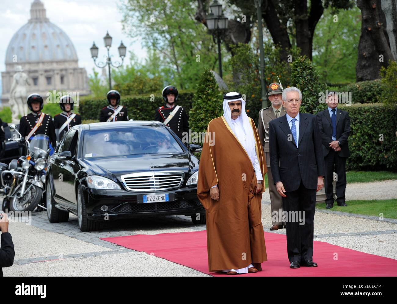 Qatar's Emir Sheikh Hamad bin Khalifa Al Thani met Italy's Prime ...