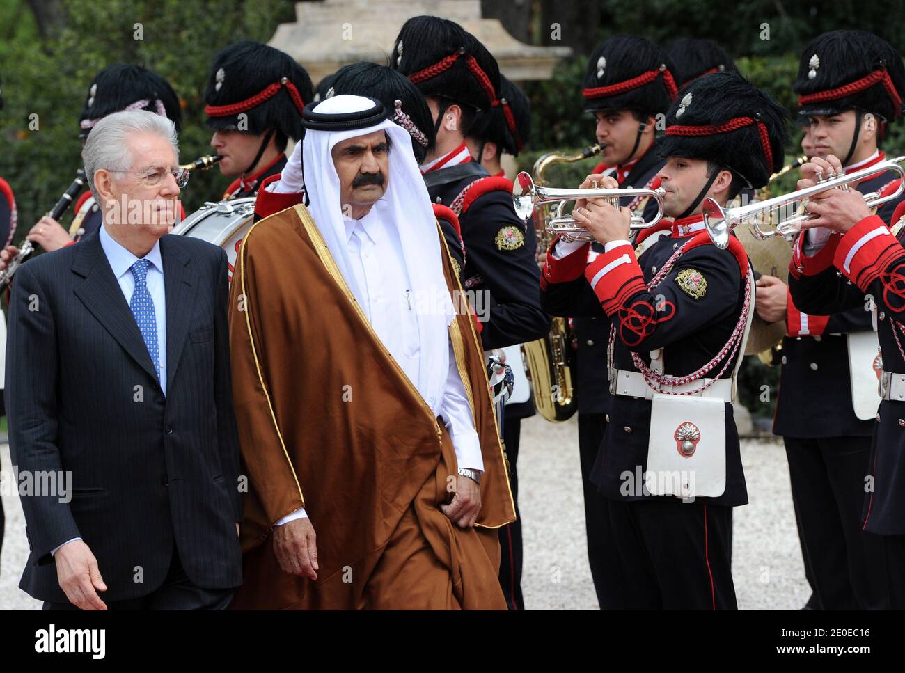 Qatar's Emir Sheikh Hamad bin Khalifa Al Thani met Italy's Prime ...