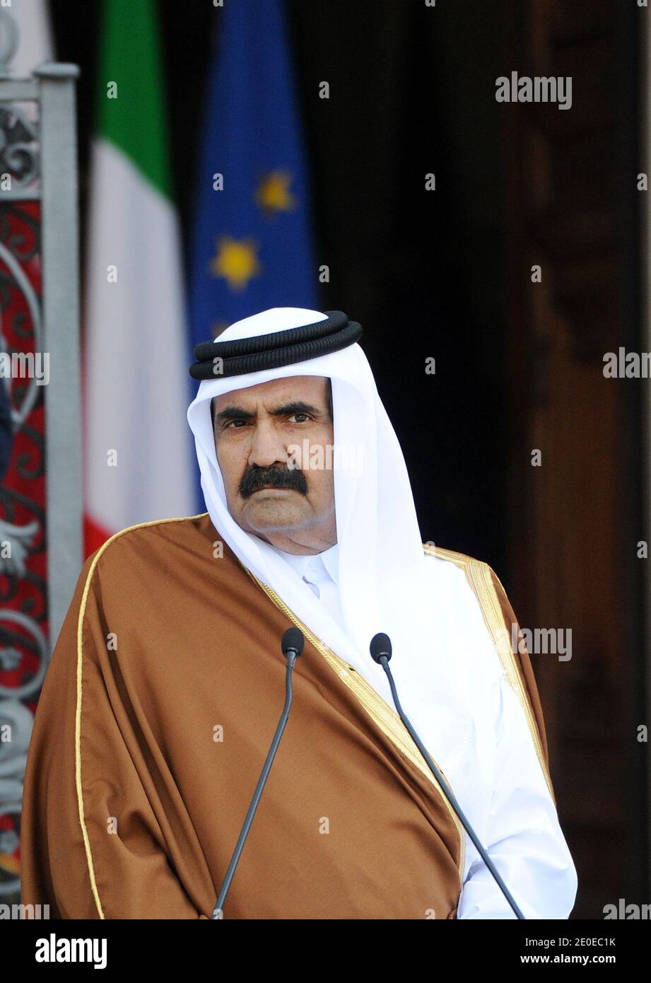Qatar's Emir Sheikh Hamad bin Khalifa Al Thani met Italy's Prime ...