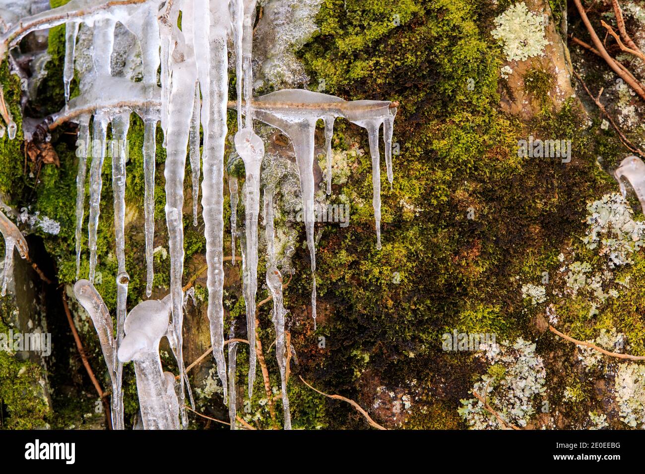 Icicle hanging from rock hi-res stock photography and images - Alamy