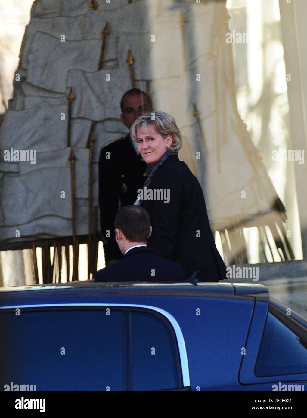 Nadine Morano arrives to a meeting with French President Nicolas ...