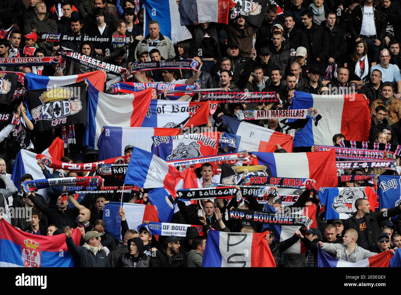 PSG's Fans during the French First League soccer match, Paris Saint ...