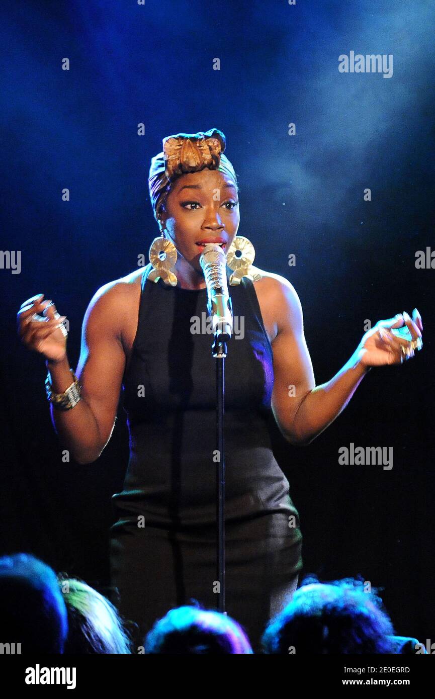 UK singer Estelle performs live at La Maroquinerie in Paris, France on ...