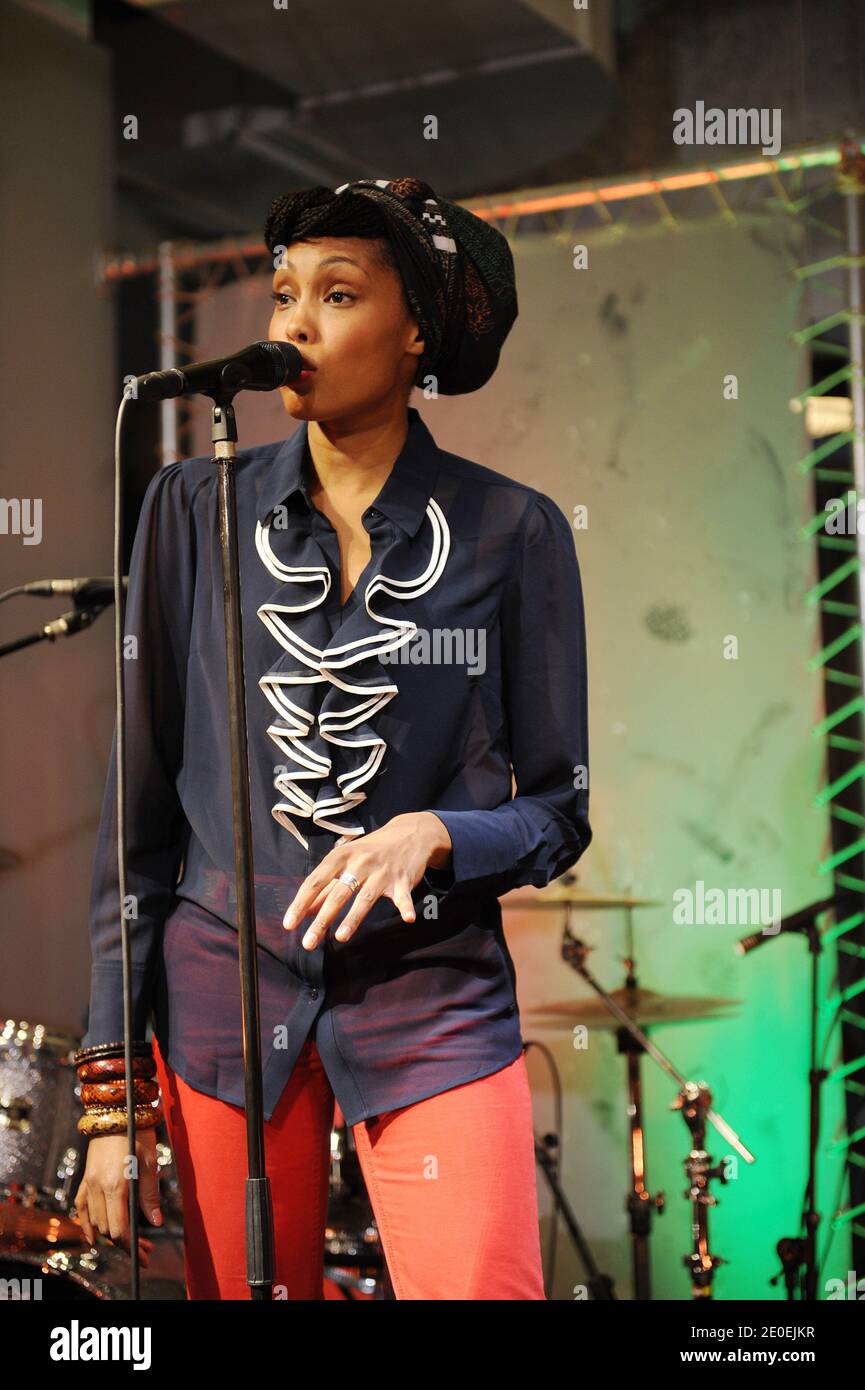 Imani performs live for 'The Promise Collection' launch at Tommy ...
