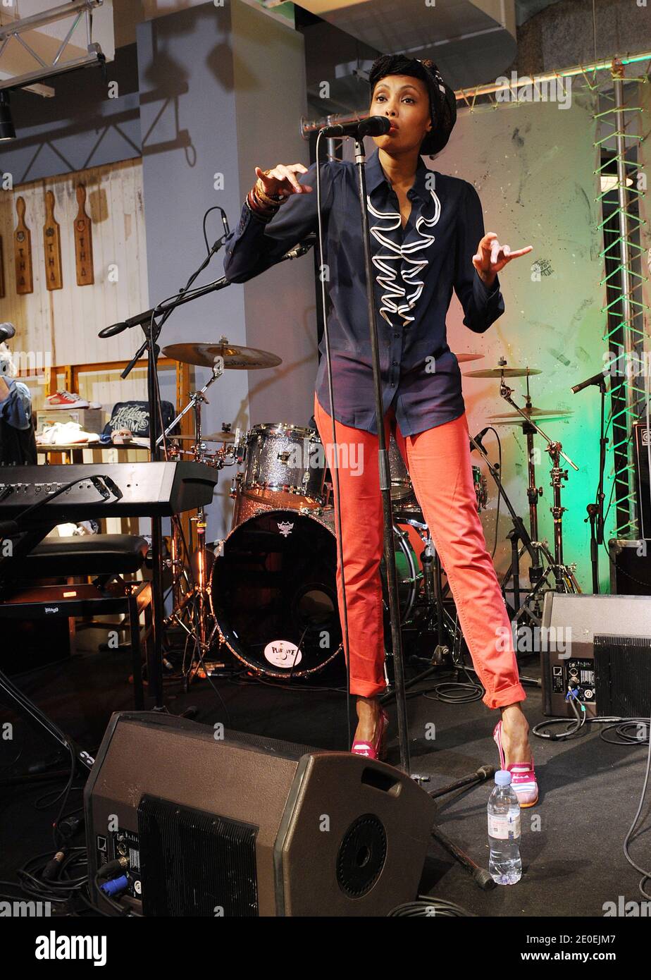 Imani performs live for 'The Promise Collection' launch at Tommy ...
