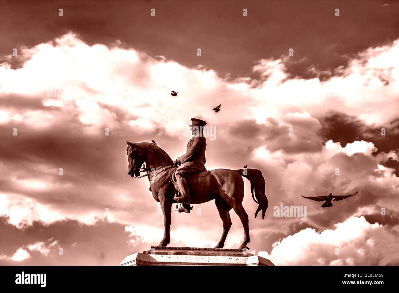 Statue of Ataturk, the founder of modern Turkey, capital city, Ankara ...