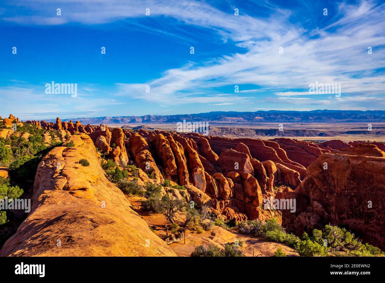 Fin Canyon in Devil's Garden, Arches National Park, Utah Stock Photo ...