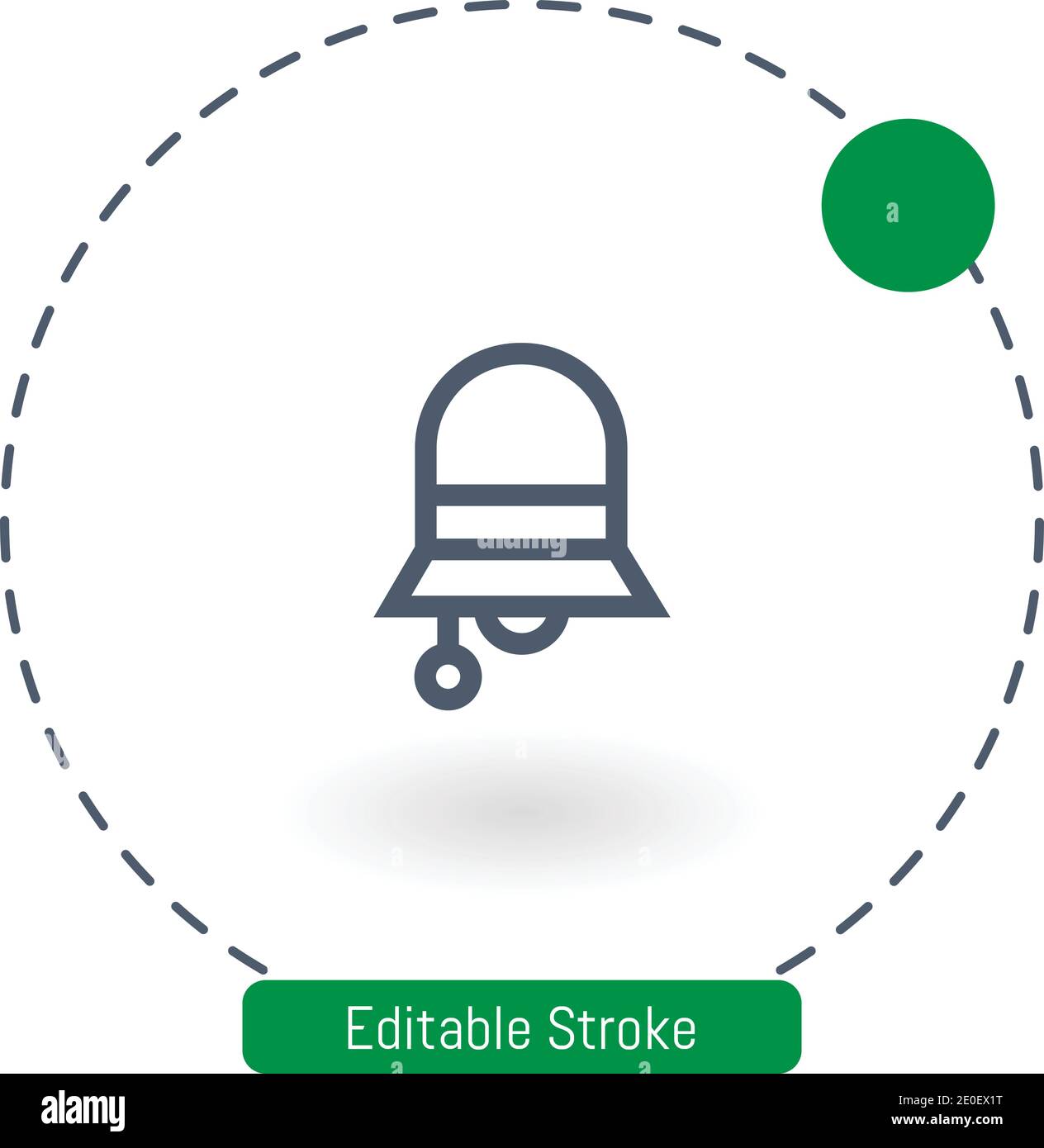 bell vector icon editable stroke outline icons for web and mobile Stock ...