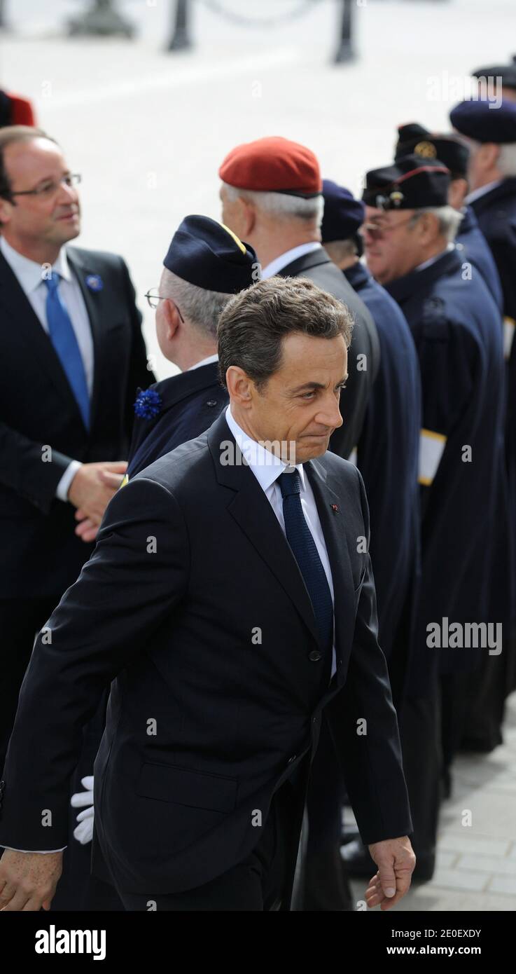 Outgoing French President Nicolas Sarkozy is pictured at the Arc de ...