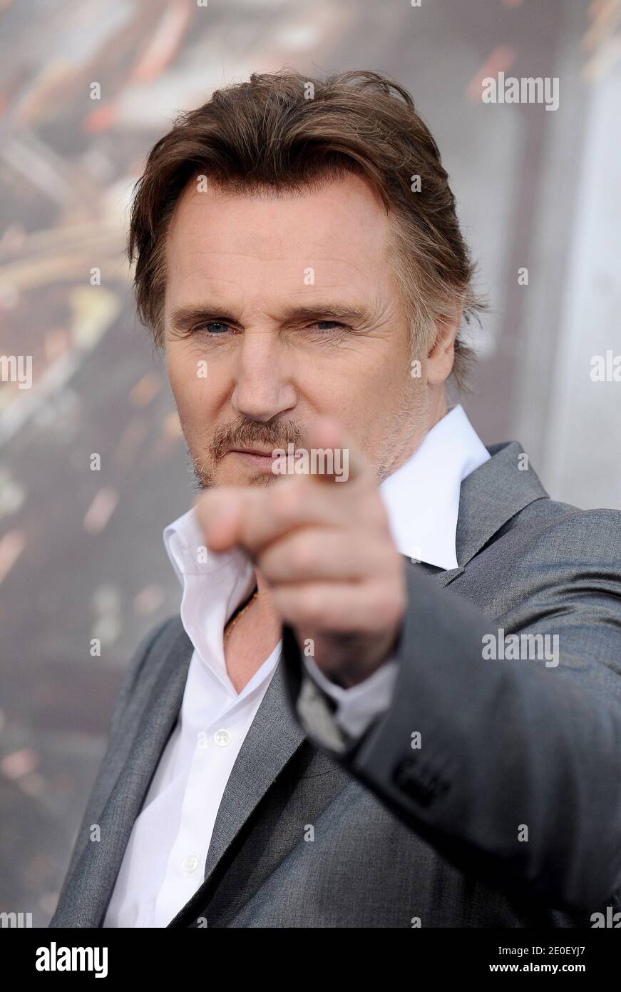 Liam Neeson arrives at the premiere of Universal Pictures 'Battleship ...