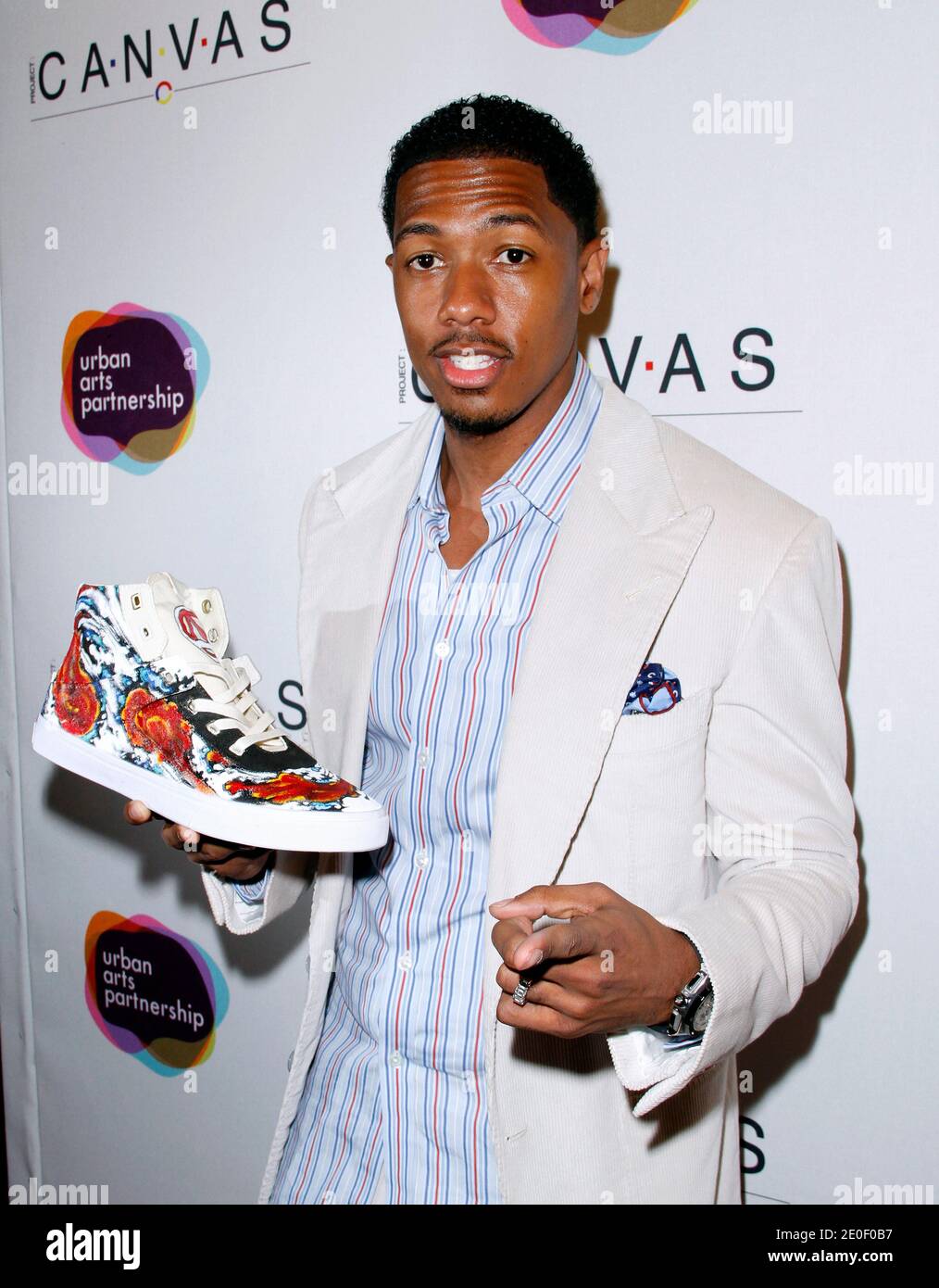 Nick Cannon attends the Project Canvas Art Gala and Exhibit to benefit ...