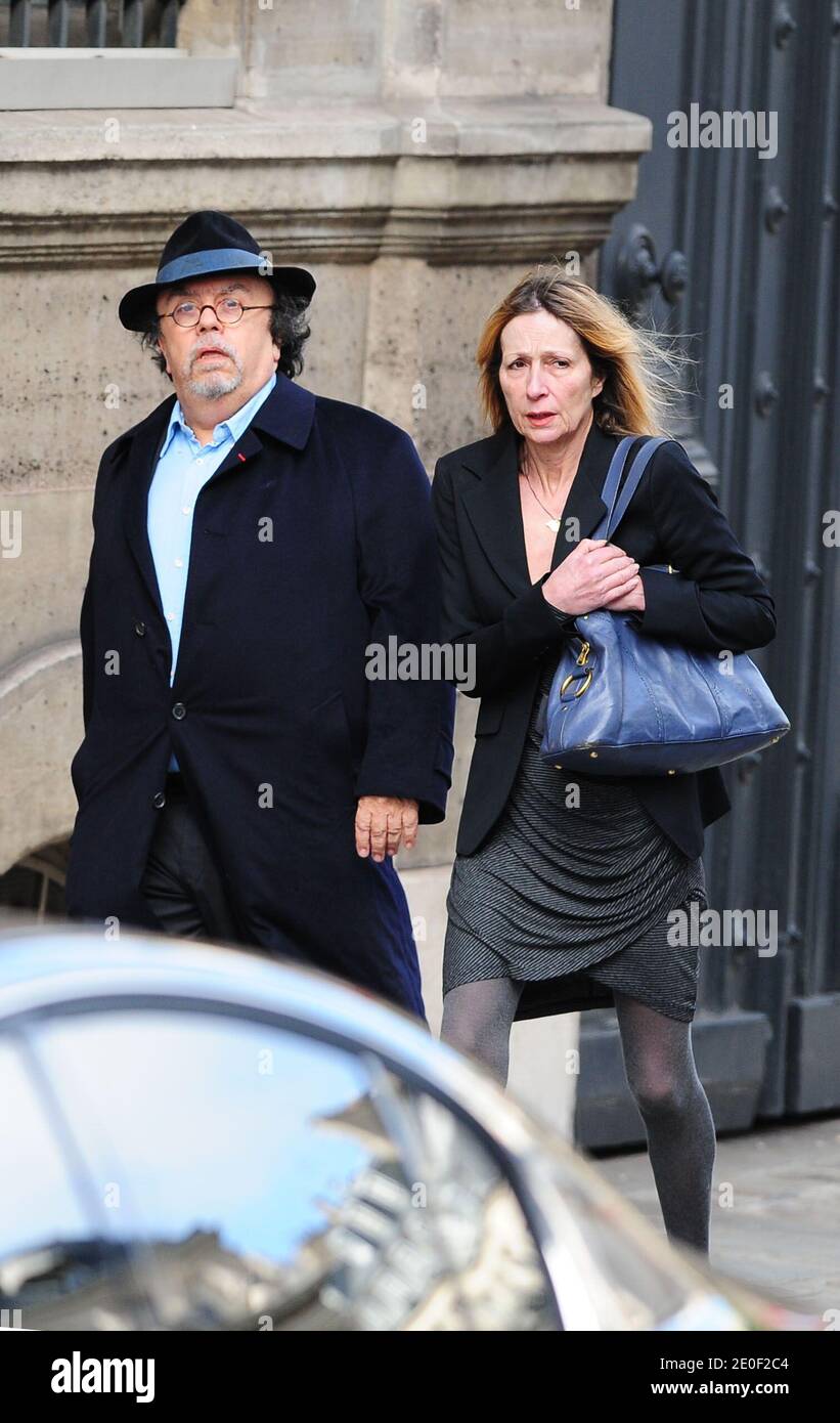 Jean-Michel Ribes and wife arriving at the Elysee Palace for newly ...