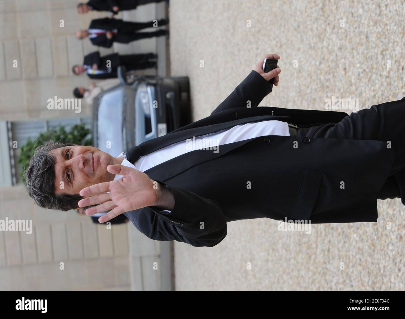 David Assouline leaves the Elysee Palace after Hollande's inauguration ...