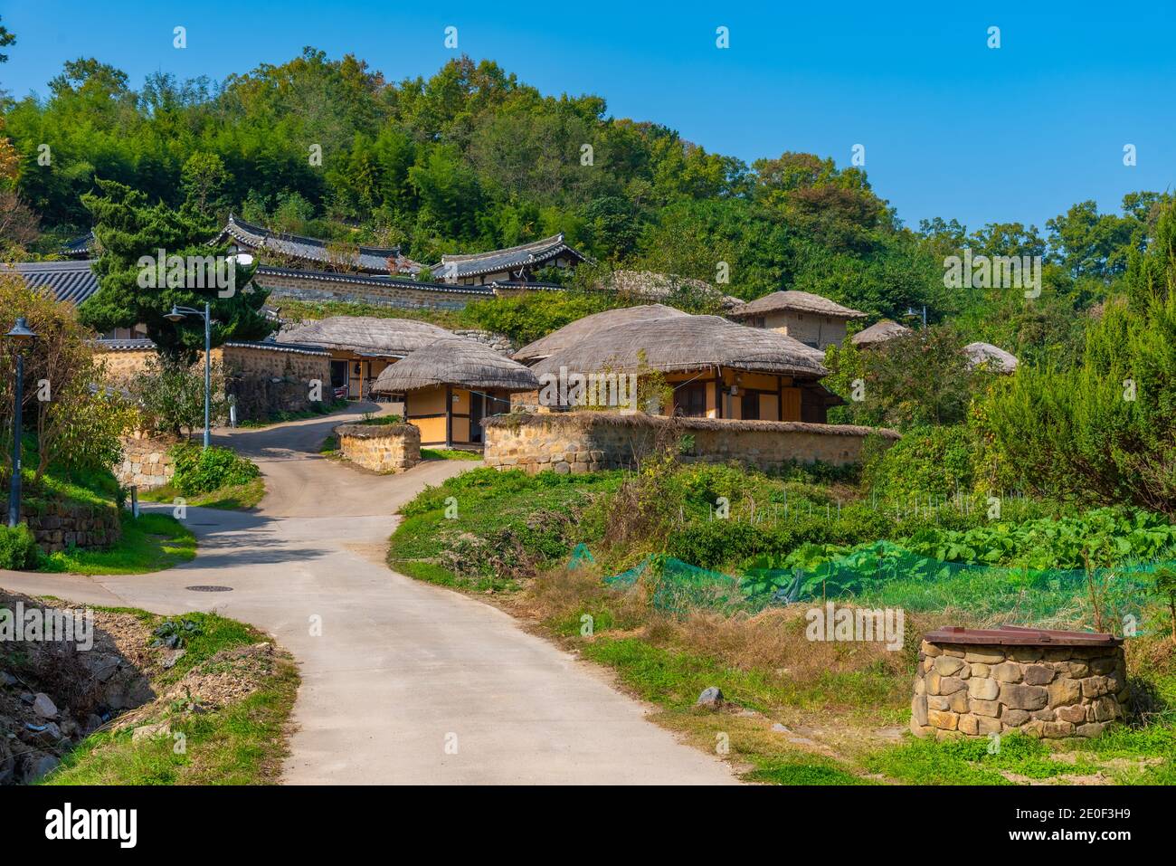Typical farm houses at yangdong folk village in Republic fo Korea Stock ...