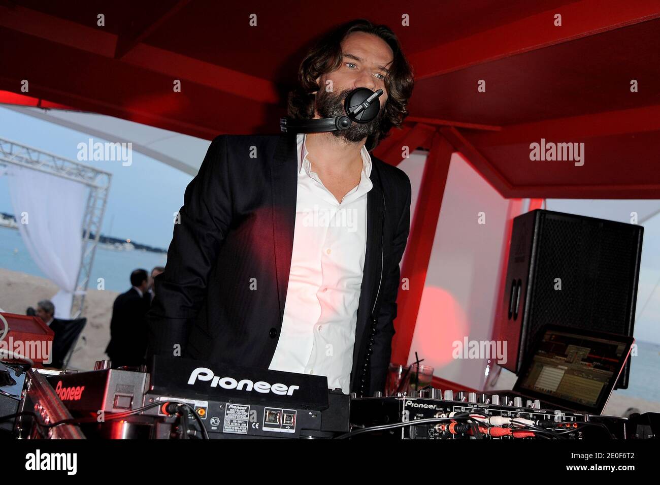 Frederic Beigbeder DJing at Terrazza Martini during the 65th Cannes ...
