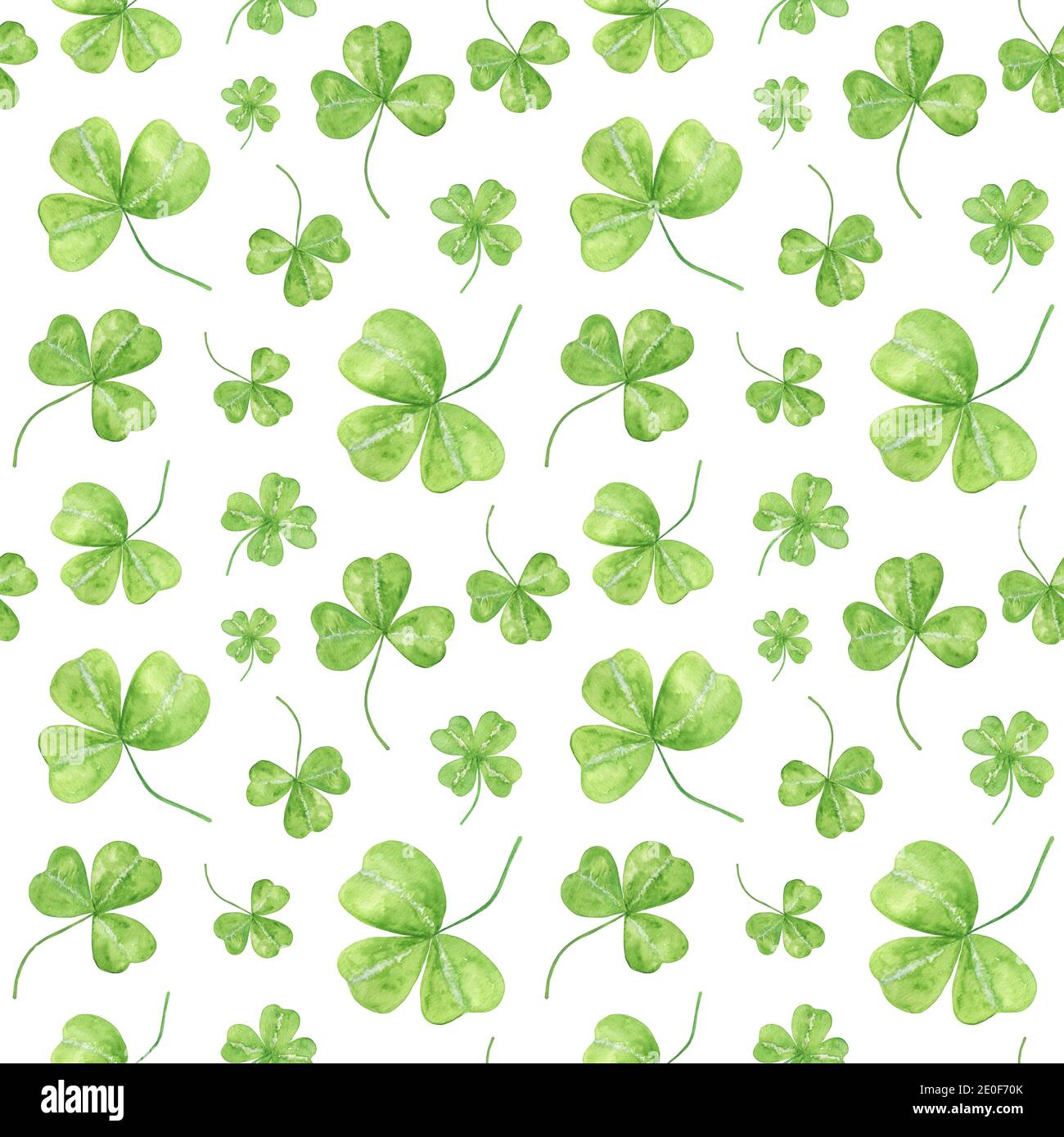 Shamrock leaves seamless pattern, a symbol of luck in Ireland and its ...