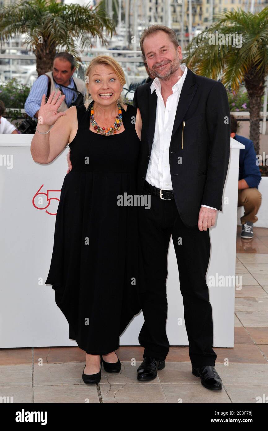 Director Ulrich Seidl and actress Margarete Tiesel posing the Paradies ...