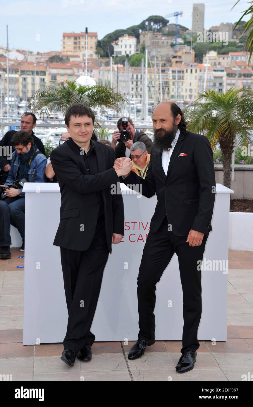 Romanian director Cristian Mungiu and romanian actor Valeriu Andriuta ...