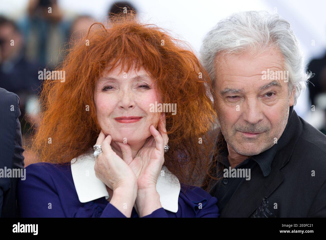 Sabine Azema and Pierre Arditi posing at a photocall for the film Vous ...