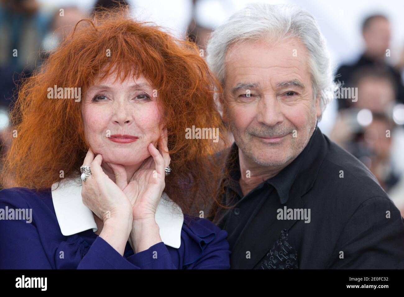 Sabine Azema and Pierre Arditi posing at a photocall for the film Vous ...