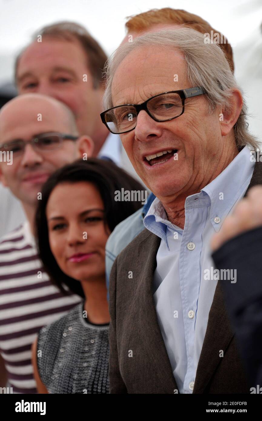 Paul Laverty, Jasmin Riggins and Ken Loach posing during 'The angel's ...
