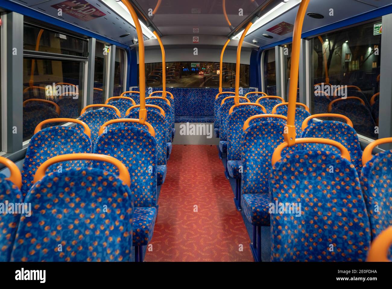 New Year's Eve: Empty night bus on what would usually be a busy and ...