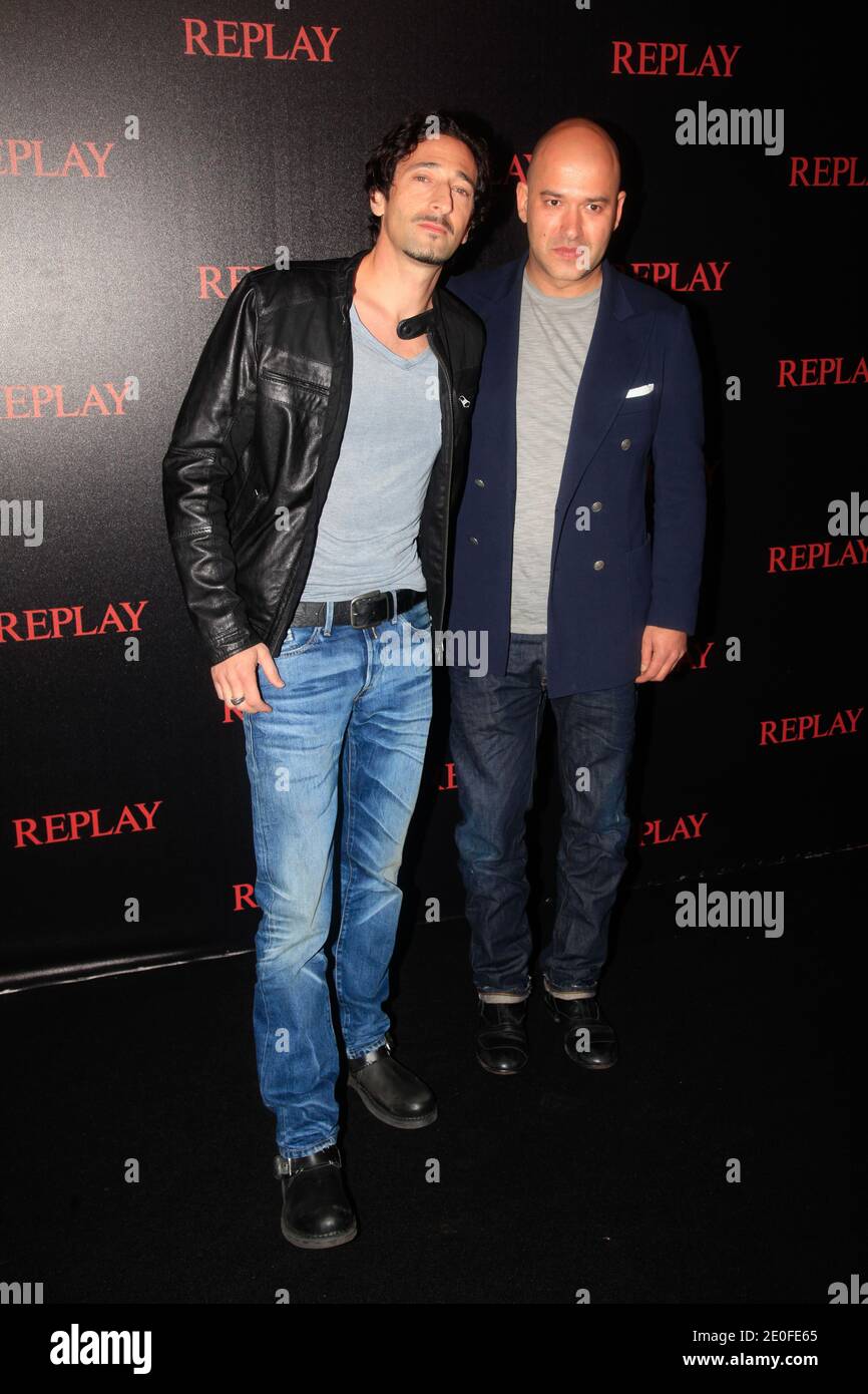 Matteo Sinigaglia and Adrien Brody posing during the photocall of ...