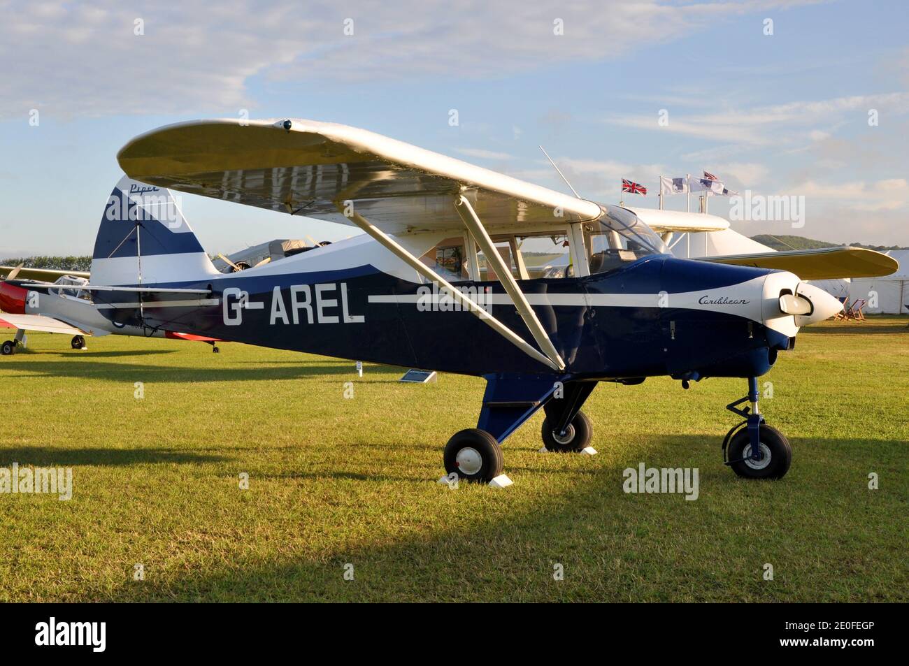 Piper PA-22 Tri-Pacer 1960 vintage light aircraft on display in the ...