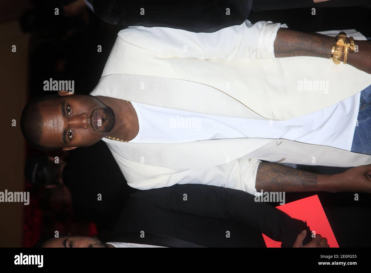 Kanye West arriving at the Palm Beach for the presentation of his short ...