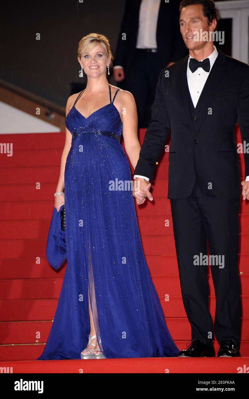 Actors Reese Witherspoon and Matthew McConaughey depart the 'Mud' Premiere during the 65th ...