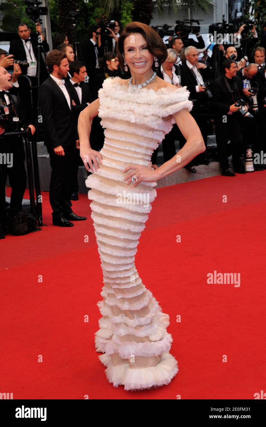 Mouna Ayoub arriving at the closing ceremony of the 65th Cannes film ...
