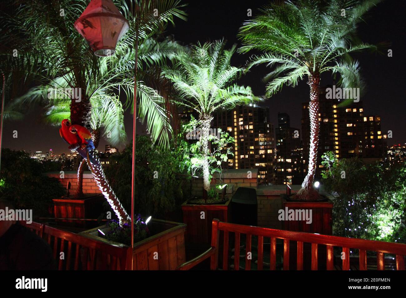 View of the Outdoor Rooftop Bar '230 fifth'. It's panoramic terrace ...