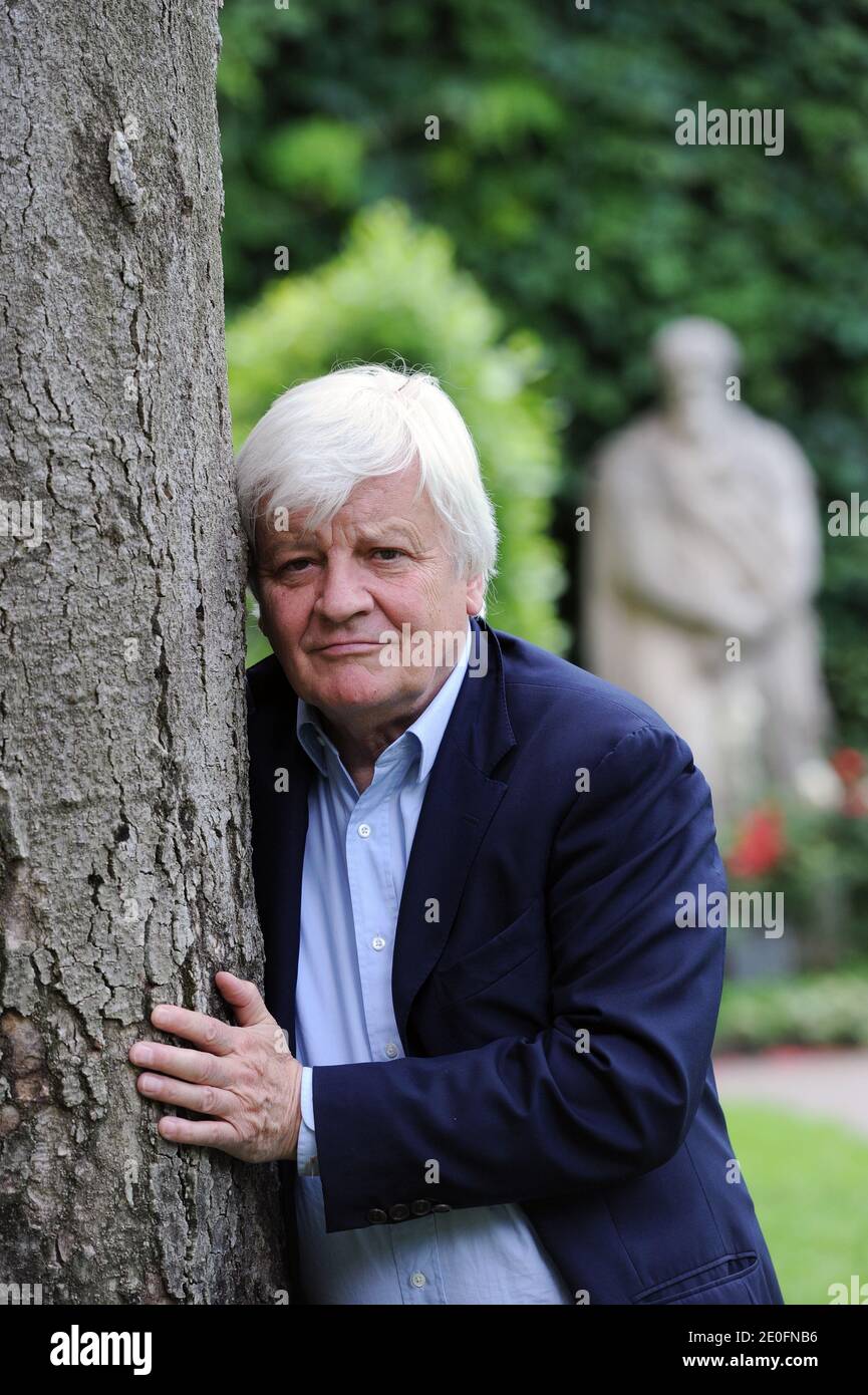 French director and actor Jacques Perrin poses in the garden of the ...
