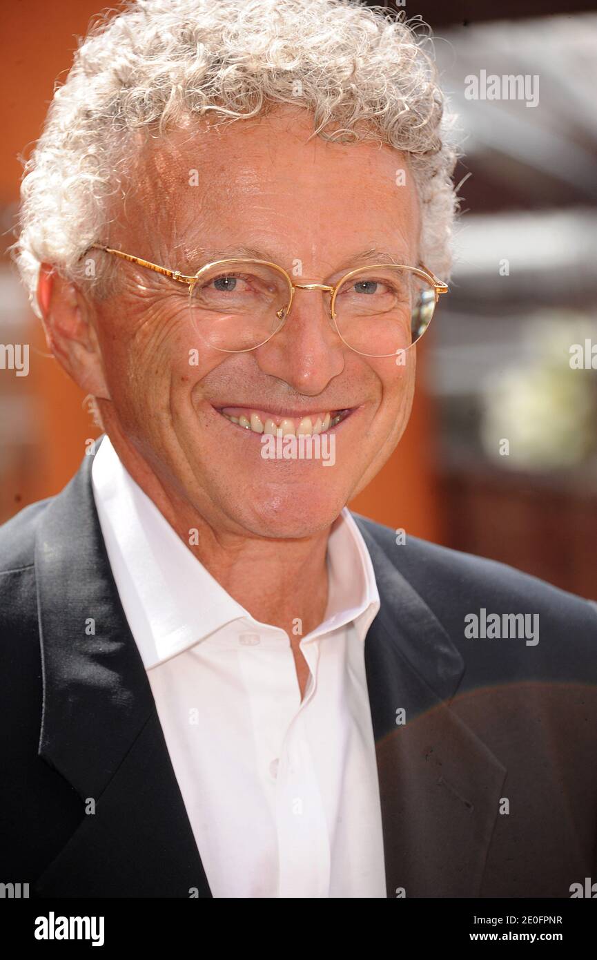 Nelson Monfort attending the French Tennis Open 2012 at Roland Garros ...