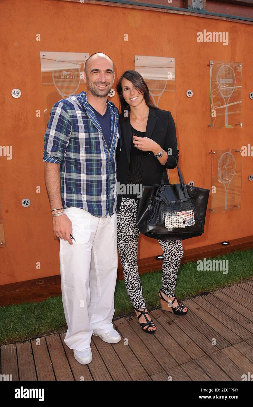 Jerome Alonzo and his girlfriend attending the French Tennis Open 2012 ...