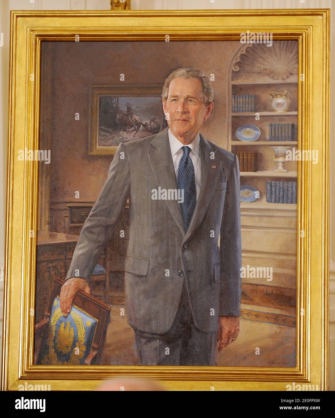 Former President George W. Bush official portrait at the White House in ...