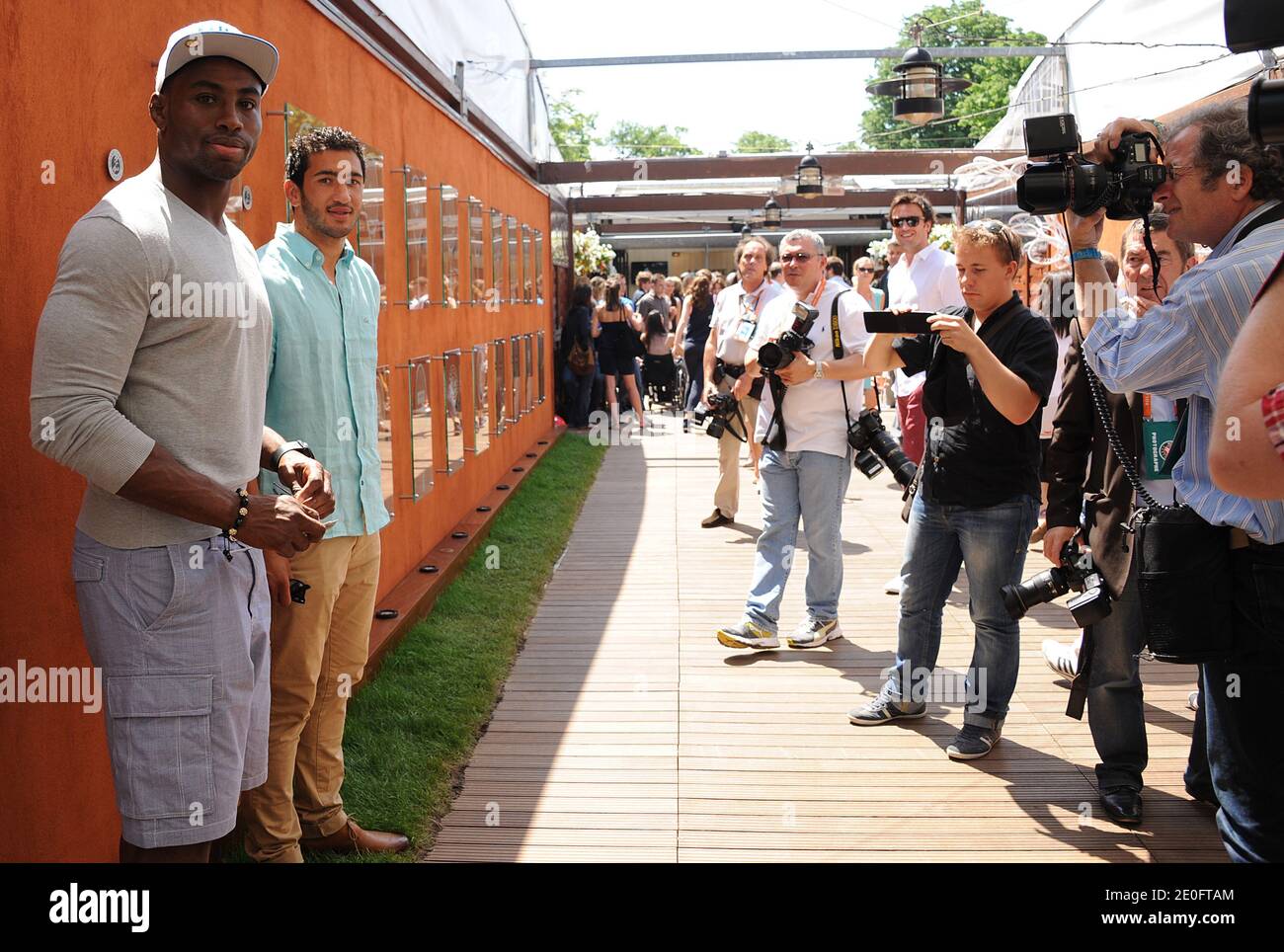 Fulgence Ouedraogo and Maxime Mermoz attending the French Tennis Open ...