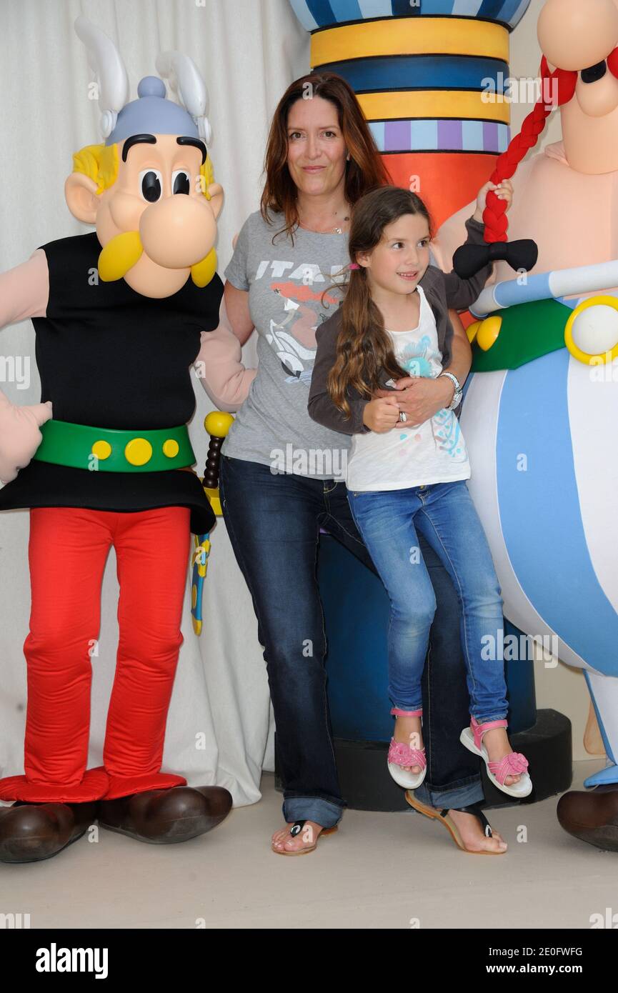 Sandrine Alexis and her daughter attending the 'Oziriz' New attraction ...