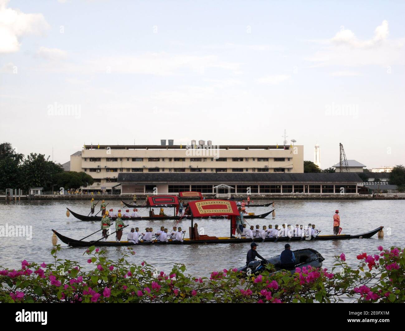 Bangkok, Thailand-October 30, 2007: Royal Barge Procession on Chao ...