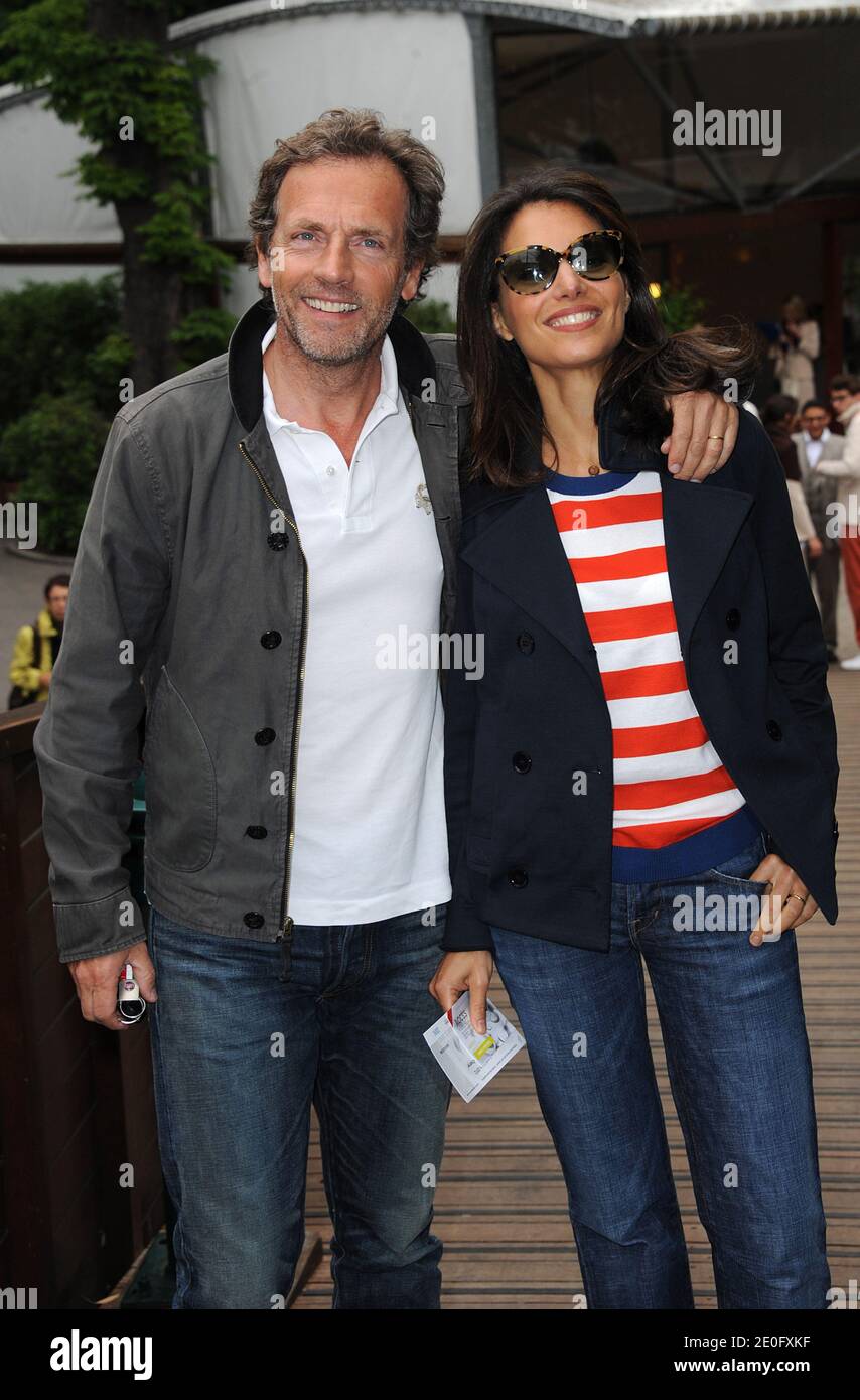 Stephane Freiss and his wife Ursula attending the French Tennis Open ...