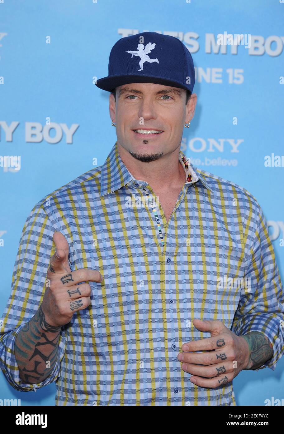 Robert Van Winkle aka Vanilla Ice arrives at the Los Angeles premiere of 'That's My Boy' held at ...
