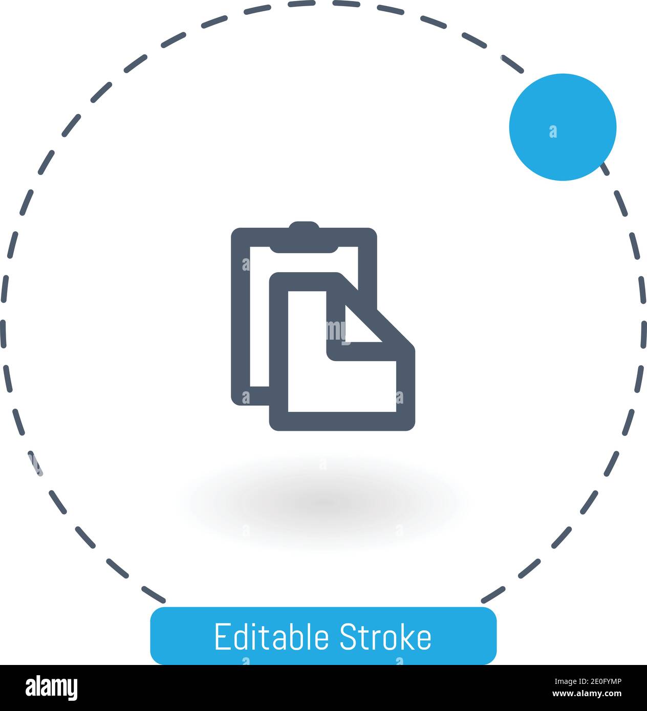 paste vector icon editable stroke outline icons for web and mobile ...