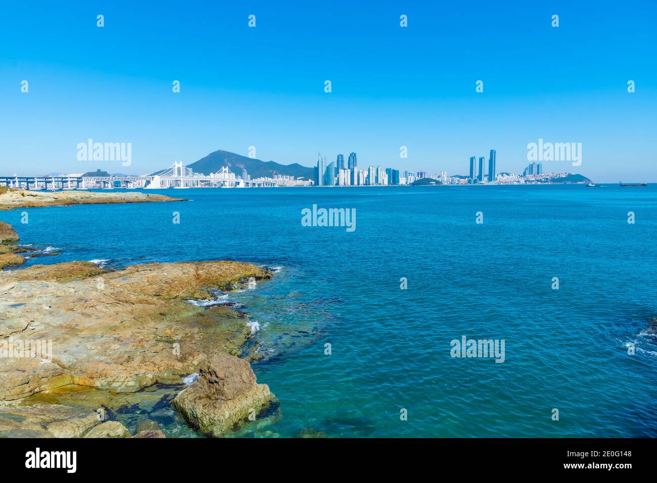 Panorama of Busan viewed from Igidae, Republic of Korea Stock Photo - Alamy