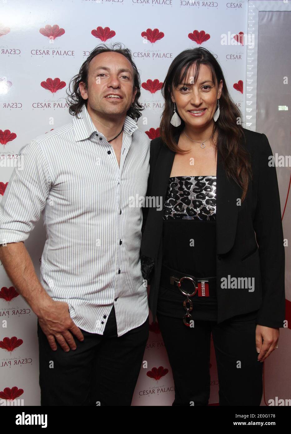 Philippe Candeloro and his wife Olivia attending a gala dinner held at ...