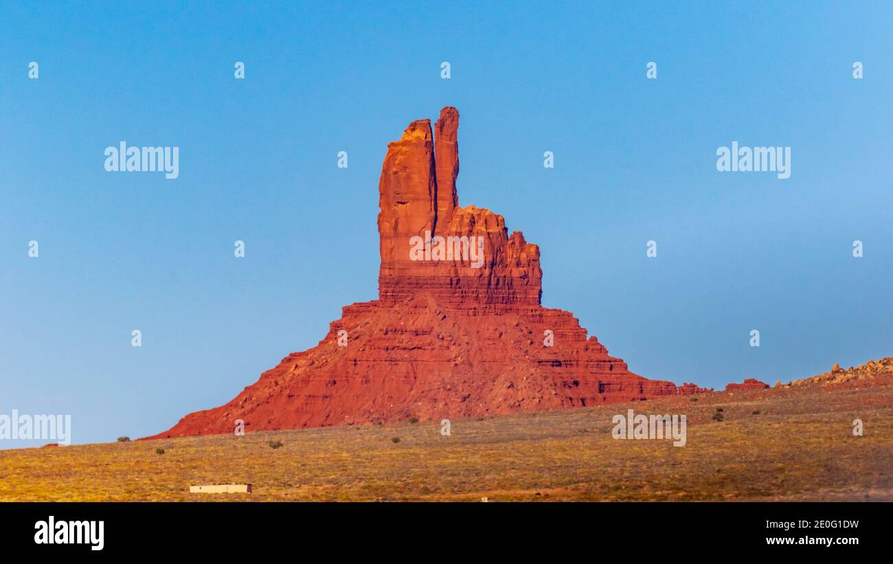Big Indian Chief butte in Monument Valley Navajo Tribal Park, Navajo ...