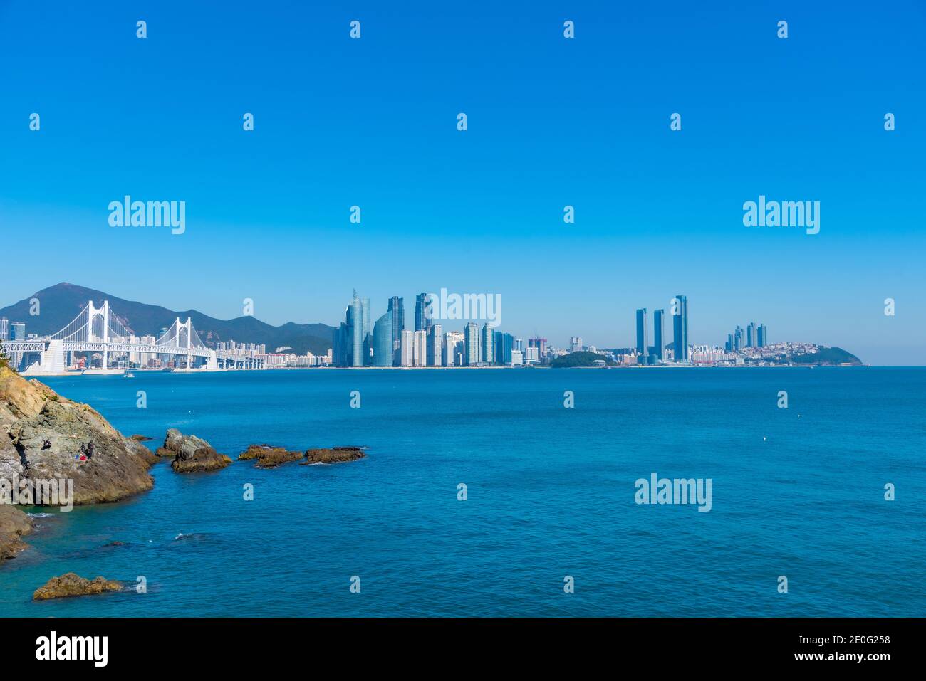 Panorama of Busan viewed from Igidae, Republic of Korea Stock Photo - Alamy